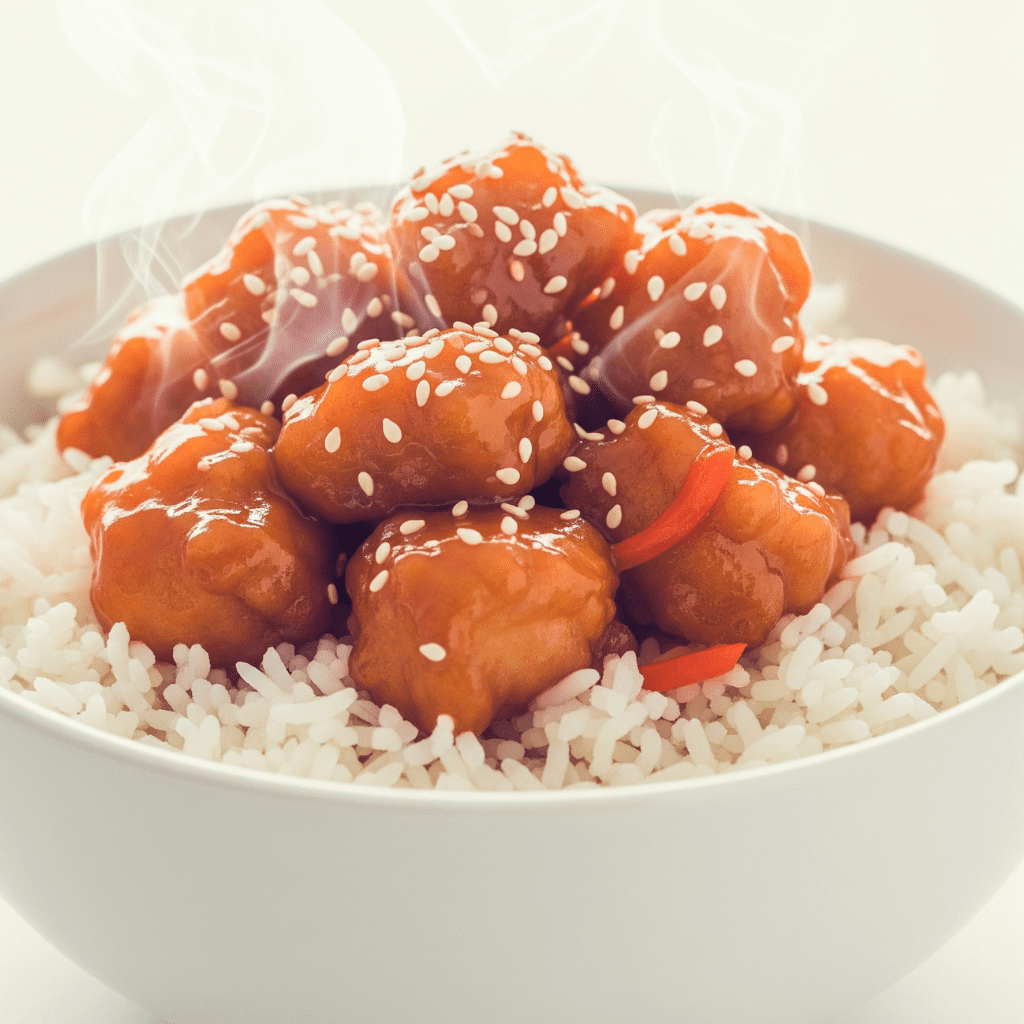 Sweet & Sour Chicken Rice Bowl - Champa Catering & Events